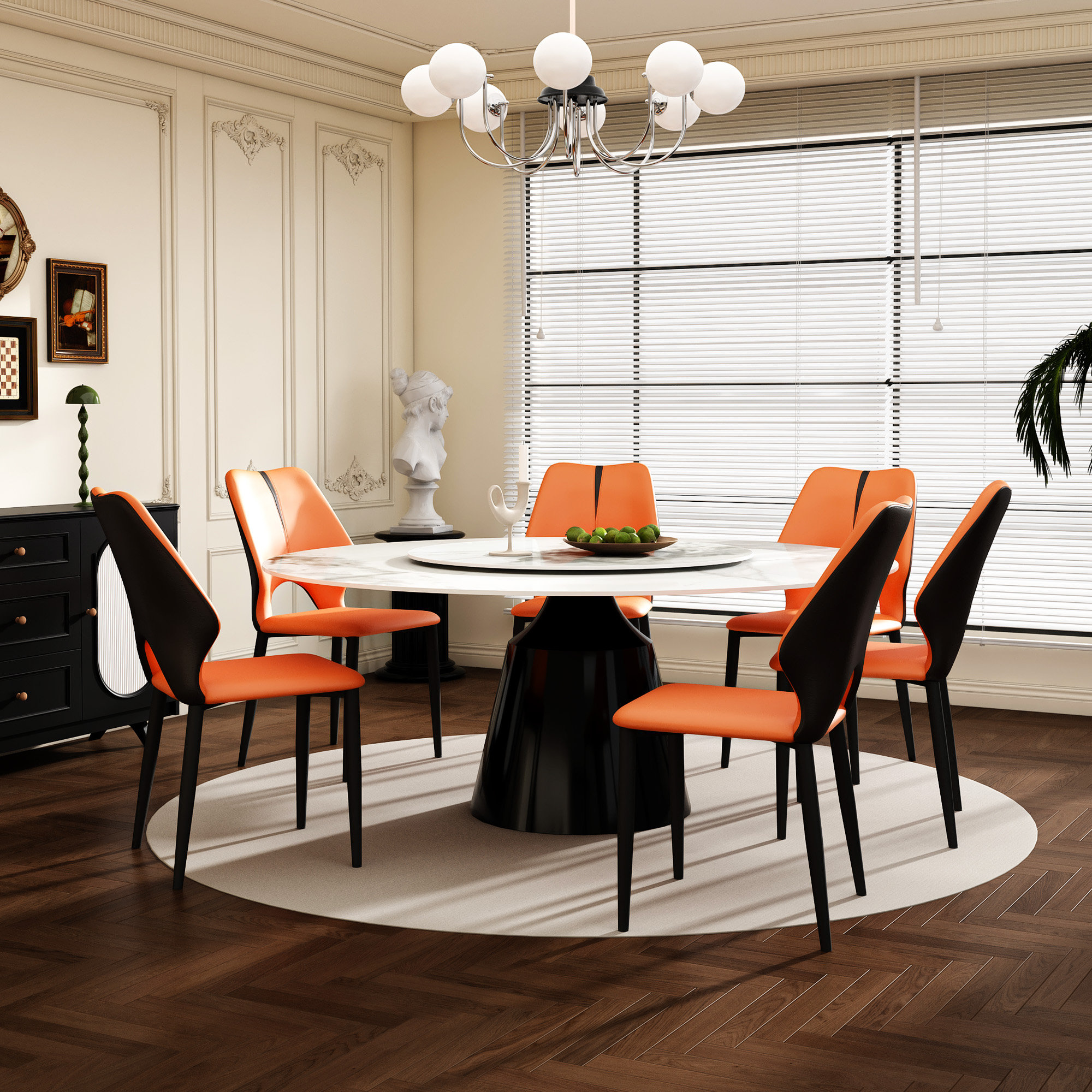 Corrigan Studio® 59" Marble Round Dining Table,Round Table Top,dinning table set | Wayfair